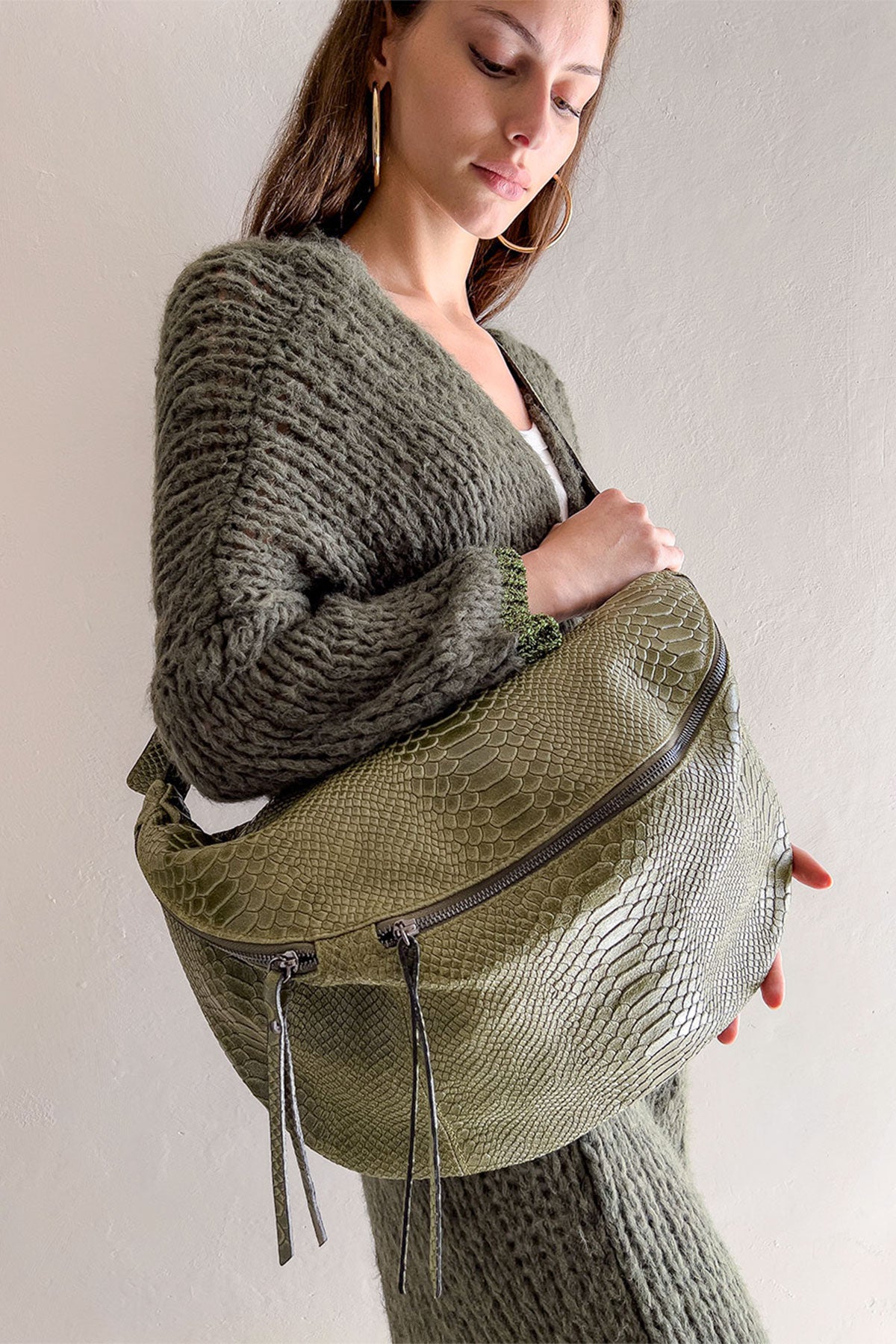 Fanny XL Python – Debbie Katz Italian Designer Leather Bags