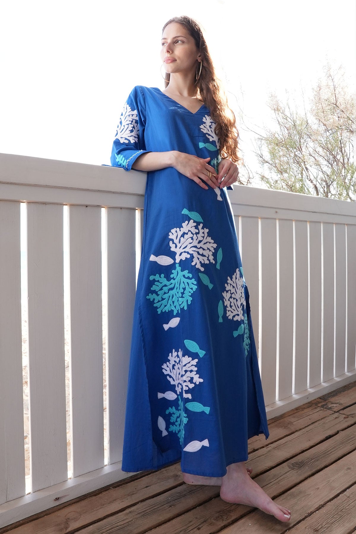 Agua Maxi Tunic - Debbie Katz | Boho Resort Fashion