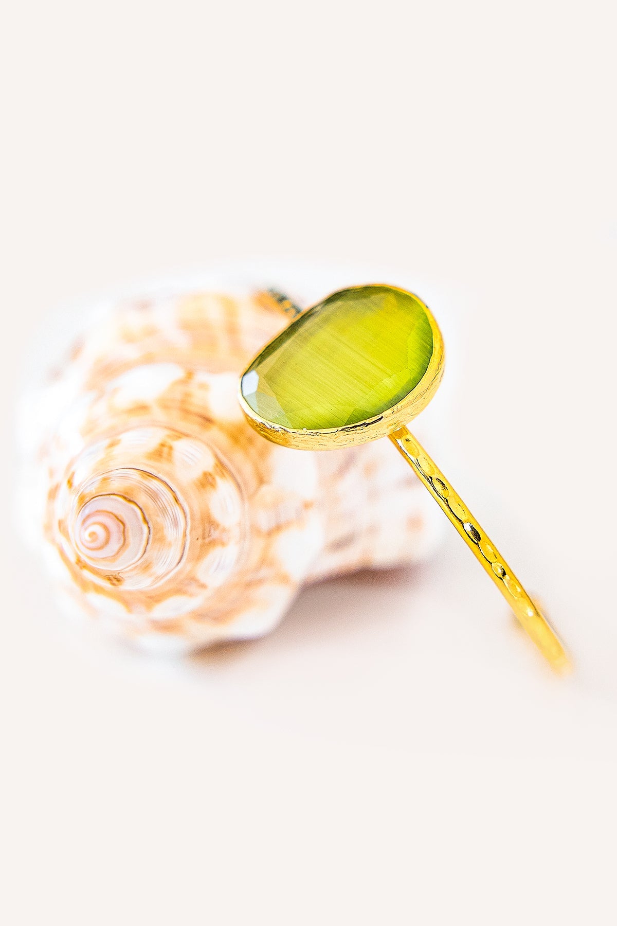 Liora Cat Eye Stone Moss – Debbie Katz | Handmade Jewelry