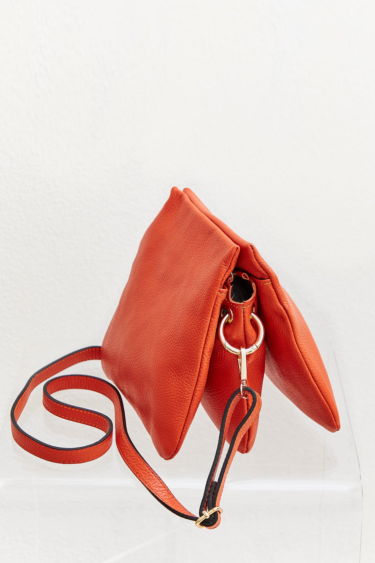 Rania Shoulder Bag Orange – Debbie Katz | Italian Designer Bags